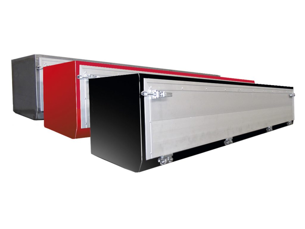 Cajón porta tablas de 3.300 x 520 x 400 pintado RAL y con puerta de ...