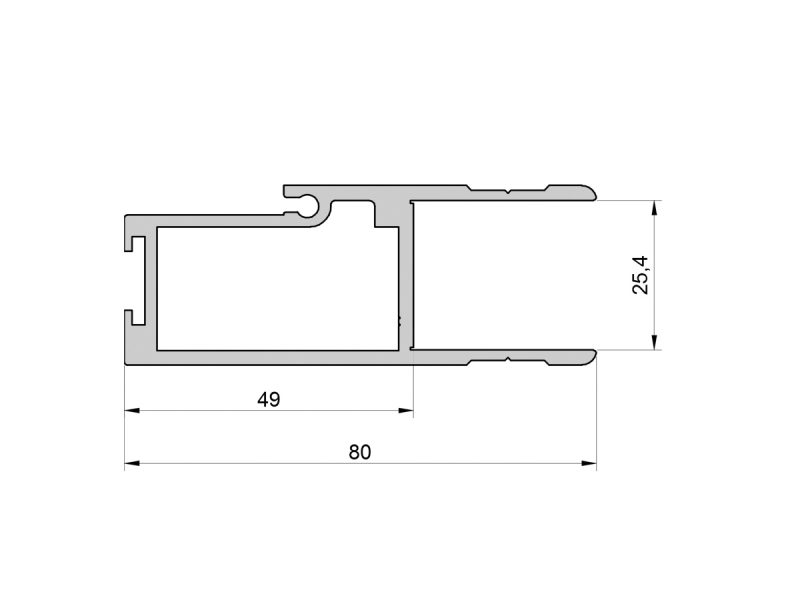 Perfil de aluminio para cierre lateral K1 - Kits y Carrocerias