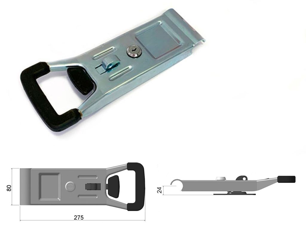 Falleba exterior inox. con llave con tapa TIR completa (para tubo de 25 ...